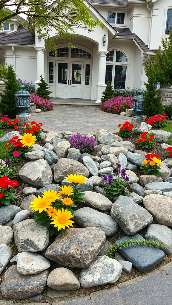 25 Stunning Putting Rock Border Around House Foundations ...