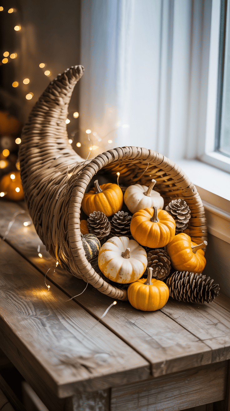 How to Decorate a Cornucopia for Thanksgiving Centerpieces ...
