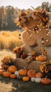 Impressive Fall Hay Bale Decorations for Front Porch or Yard ...