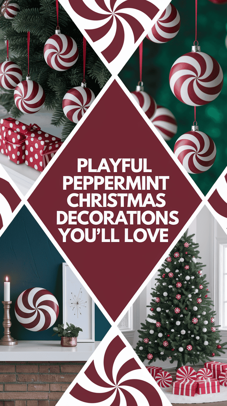 Peppermint Christmas Tree Decorations That Look Sweet ...