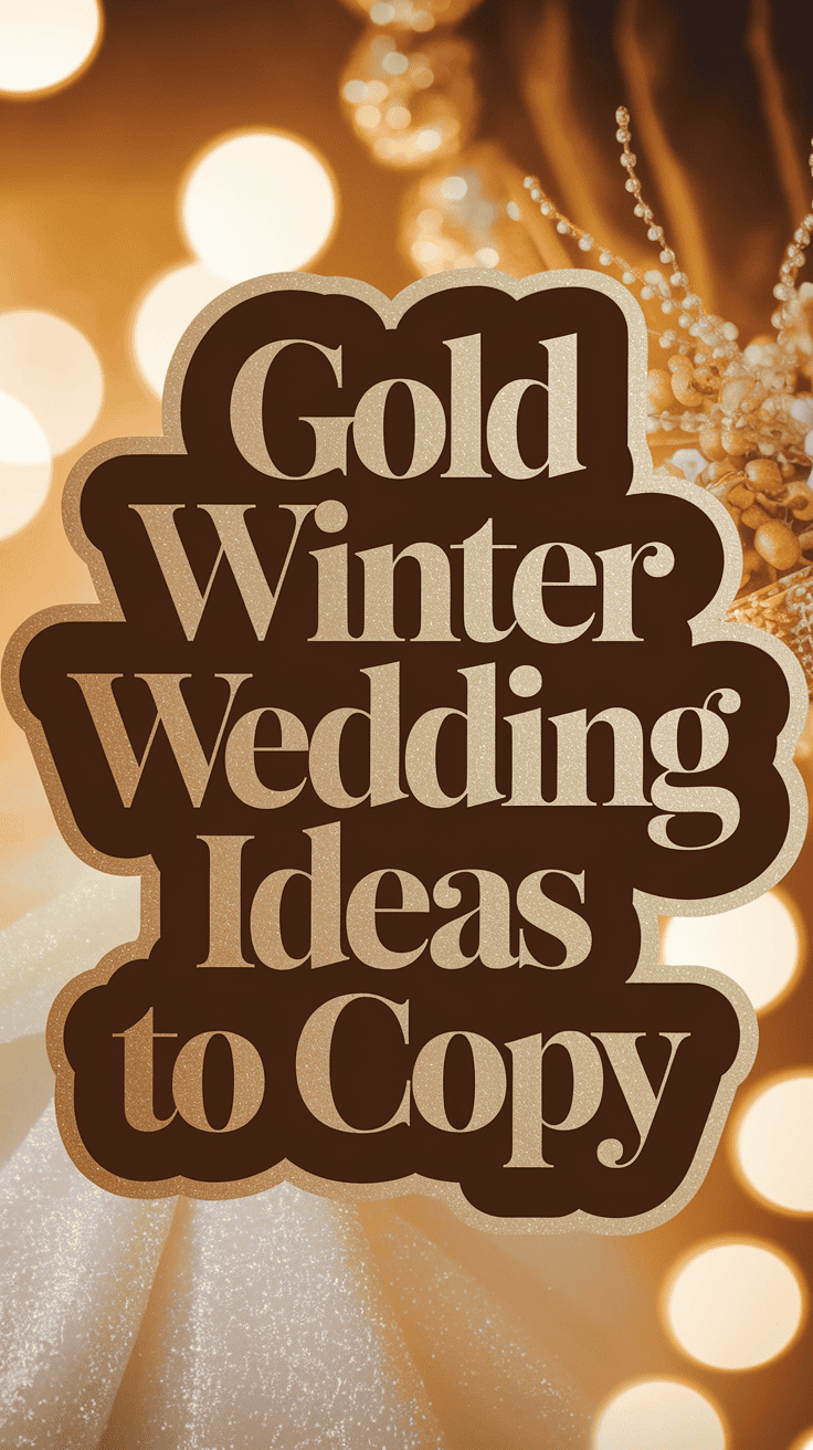Gold Winter Wedding Inspiration for a Glamorous Event ...