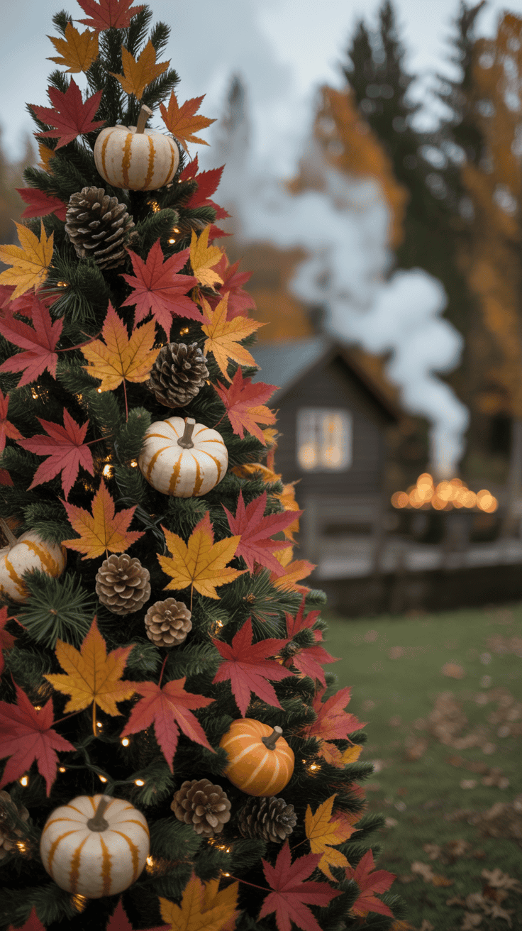 Fall Christmas Tree Ideas That Blend Holidays Beautifully ...